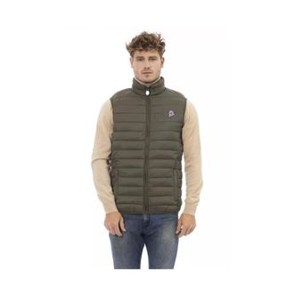 Invicta Homme, Vestes, Vert, Taille: M Gilet Matelassé Homme avec Patch Contrastant