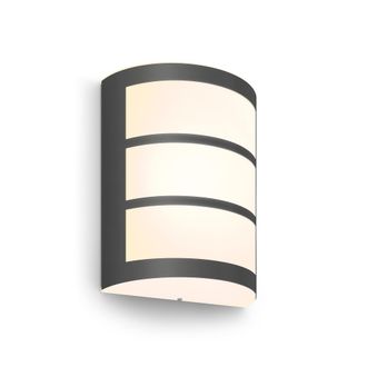 Philips myGarden LED Python Wandau&szlig;enleuchte, 6W, warmwei&szlig;es Licht 2.700K, 600lm, IP44 Schutzklasse, integriertes Leuchtmittel, Anthrazit