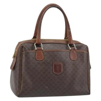 Celine Sac &agrave; main vintage Macadam Canvas doccasion - Femme - Pre-owned - Brun - Taille: ONE Size