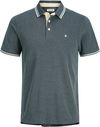 Jack & Jones Plus Size Poloshirt JJEPAULOS POLO SS NOOS PLS mit Logo Stickerei