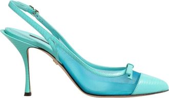 Dolce & Gabbana Femme, Chaussures, Bleu, Taille: 36 1/2 EU Slingbacks