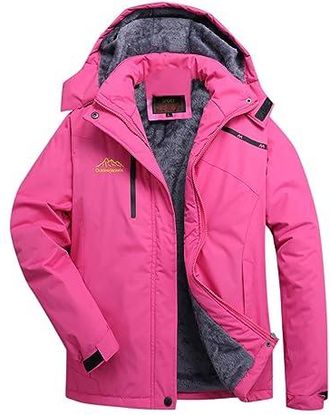 Generic Vestes pour femmes 2026 Veste dalpinisme isol&eacute;e respirante de couleur unie, rose vif, XL