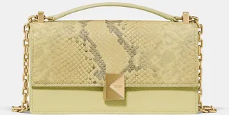 Kate Spade New York Kate Spade Deco Snake Pr&auml;gung Mini Crossbody Bag f&uuml;r Frauen in Blasses Zitronengelb | Leder