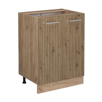 Vicco Meuble bas de cuisine R-Line, Ch&ecirc;ne Artisan, 60 cm pt Marbre