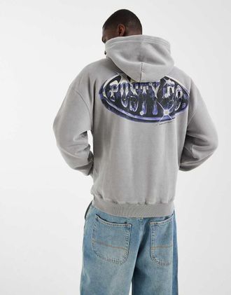 Hollister Starboy - Sweat &agrave; capuche avec motif - Gris