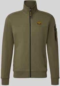 PME Legend Sweatjacke mit Stehkragen und Label-Patch