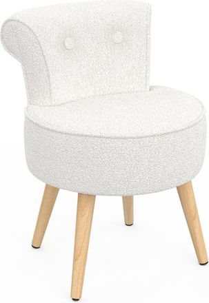 IDMarket Sessel Crapaud aus Frottee, Weiß