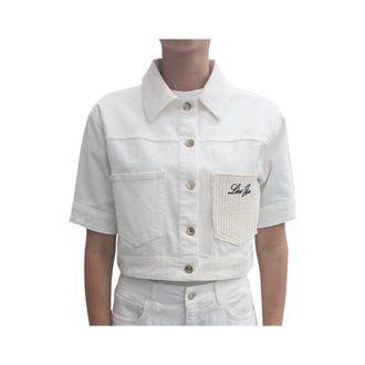 Liu Jo Femme, Vestes, Blanc, Taille: 38 FR Vestes L&eacute;g&egrave;res