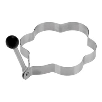 Westmark 2 Speiseformer in Blumen-Form, mit Griff, Rostfreier Edelstahl/Kunststoff, Blume, Silber/Schwarz, 12582260