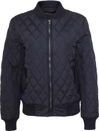 Urban Classics Femme Ladies Diamond Quilt Nylon Jacket Blouson, Bleu marine (155), M EU