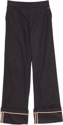 Herno Femme, Pantalons, Bleu, Taille: 36 FR Pantalon &agrave; revers