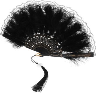 Cabilock Fächer Handfächer Für Tanz Feder Design Fächer Für Hochzeitsdekoration Vintage Spitzen Fächer Hochzeits Fächer Kostüm Spitzen Fächer Braut Feder Fäche