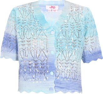 Mymo Strickjacke Frauen blau mehrfarbig