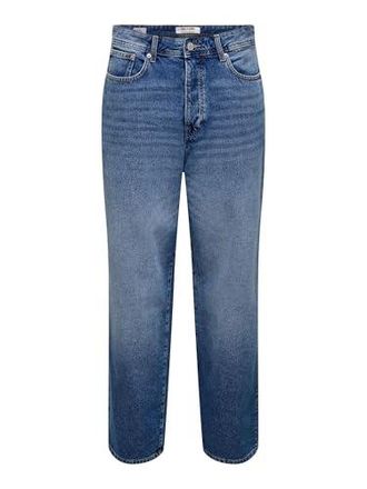 Only & Sons Jean &agrave; Coupe Ample ONSFADE Taille Haute Loose Fit Jeans Medium Blue Denim 32 32 Medium Blue Denim (US) 32 / L32