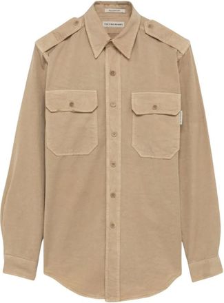 Roy Rogers Homme, Chemises, Beige, Taille: S Chemise Militaire en Gabardine