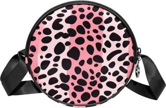 Generic Sac &agrave; bandouli&egrave;re Circle pour femme, imprim&eacute; l&eacute;opard artistique, petit sac &agrave; dos &agrave; bandouli&egrave;re avec fermeture &eacute;clair, bretelles r&eacute;glables, sac &agrave; main 