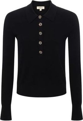 L'agence Pull c&ocirc;tel&eacute; &agrave; boutons orchid&eacute;es en coton et soie