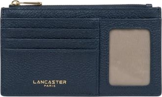 Lancaster Femme, Accessoires, Bleu, Taille: ONE Size Porte-cartes Zipp&eacute; Dune