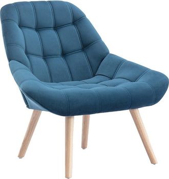 Vente-Unique Sessel - Samt - Blau - LUOSTO