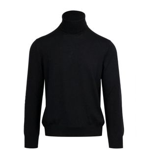 Gran Sasso Homme, Pulls, Noir, Taille: L Extra Fine Merino Turtleneck