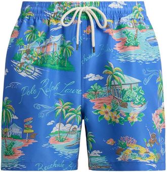 Ralph Lauren Badeshorts mit Polo Bear Karibik-Print in