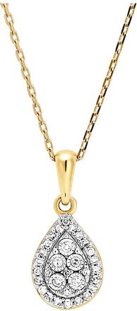 Edenly Anhänger Origine - Birnenförmiger Glanz - 18 Karat Weiß- und Gelbgold und Diamanten