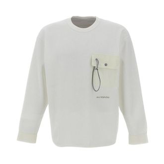 And Wander Rundhals-Strickpullover - - Knitwear - Herren - Wei&szlig; - M