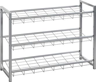 Haku Möbel Schuhregal alu, Metall - Maße: B 80 cm x H 60 cm x T 30 cm, Style: Modern
