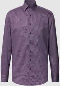 Eterna Modern Fit Business-Hemd mit Allover-Muster