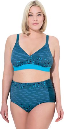 Ulla Popken Damen große Größen Übergrößen Plus Size Bikini, Fische, ohne Softcups, Träger verstellbar tannengrün 44 837323752-44