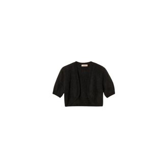 Twinset Gilet en Laine Gratt&eacute;e - Femme - Pulls - Noir - Taille: 38 FR