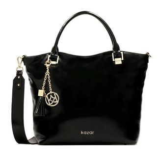 Kazar Gro&szlig;e l&auml;ssige Ledertasche - - Bags - Damen - Schwarzk - ONE SIZE