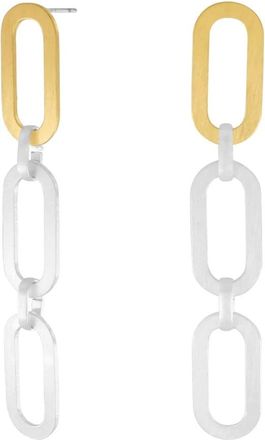 Dansk Copenhagen Audrey Oval Link Ohrring - - Accessories - Damen - Gelb - ONE SIZE