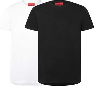 HUGO BOSS Hugo - T-Shirt f&uuml;r Herren, Schmal (2er-Pack) (Schwarz/Wei&szlig;)