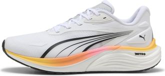 Puma Herren Electrify Nitro 4 Stra&szlig;en-Laufschuh, White-Poison Pink-Sun Stream, 43.5 EU, Puma White Poison Pink Sun Stream, 44 EU