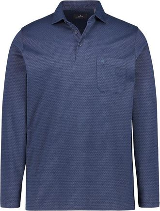 Ragman Herren Polo-Shirts blau Baumwoll-Jersey