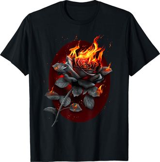 Spiral e Original - Flammende Rose - Gothic Rose T-Shirt