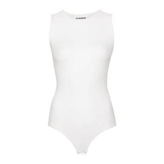 Jil Sander Femme, Tops, Blanc, Taille: 42 FR Body &agrave; Col Montant