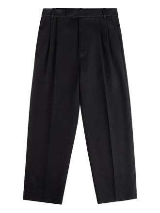 Hogan pantalon à détail plissé - Noir