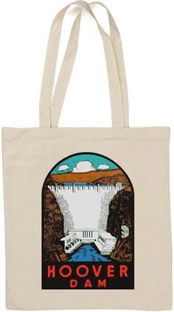 Generic Nevada Las Vegas Dam Sac fourre-tout vintage en coton naturel Blanc