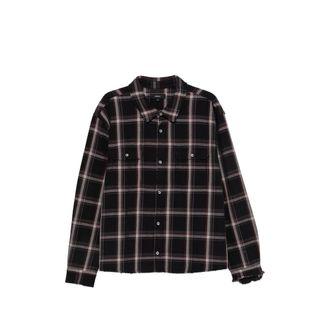 Purple Check-pattern Cotton Shirt