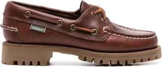Sebago Femme, Chaussures, Brun, Taille: 40 EU Chaussures Plates en Cuir Marron