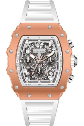 Invicta Racing 69702 Herrenuhr - Quarzwerk - Acryl mit silbernem Zifferblatt - 43 mm