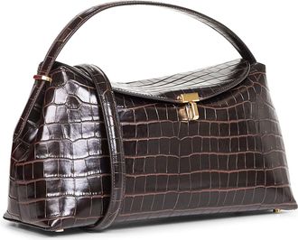 Toteme T-Lock Top Handle Bag - Brown