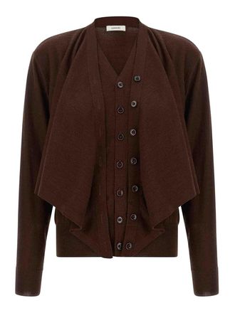 Christophe Lemaire Cardigan - Rouge Brun