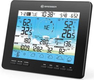 Bresser zusätzliche 7003210 6-Tage 4CAST Wetter-Center Farbdisplay mit Raumklimaindikator und integriertem Wecker mit Eiswarnfunktion Ersatz-Basisstation