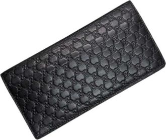 Gucci unisex, Pre-owned, Noir, Taille: ONE Size Portefeuille en cuir Pre-owned