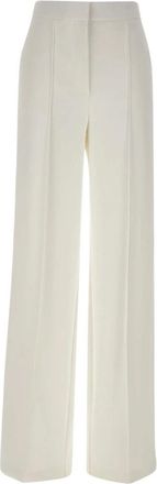 Elisabetta Franchi Pantalon en cr&ecirc;pe l&eacute;ger - Femme - Pantalons - Blanc - Taille: 40 FR