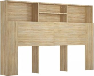 vidaXL Bett-Kopfteil mit Ablagen Sonoma-Eiche 160x19x103,5 cm Vidaxl