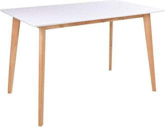 ebuy24 Voos Esszimmertisch 70 x 120 cm in weiss und natur